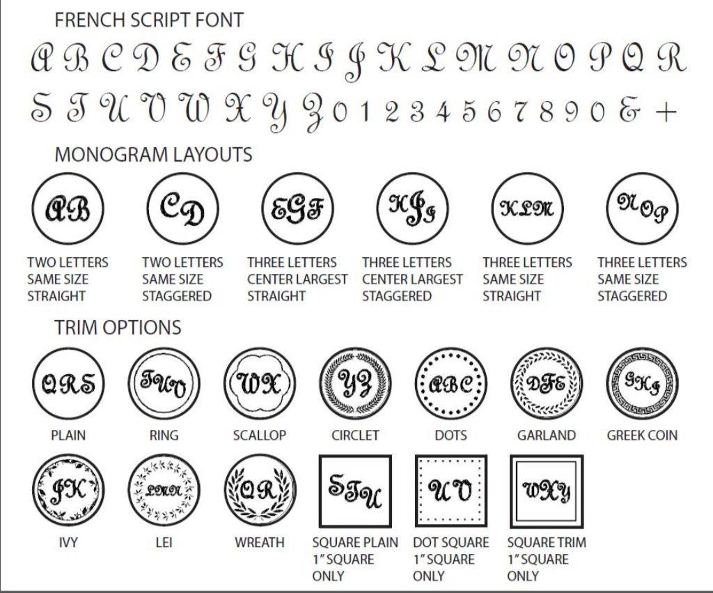 French Script Monogram Wax Seal Stamp – LetterSeals.com