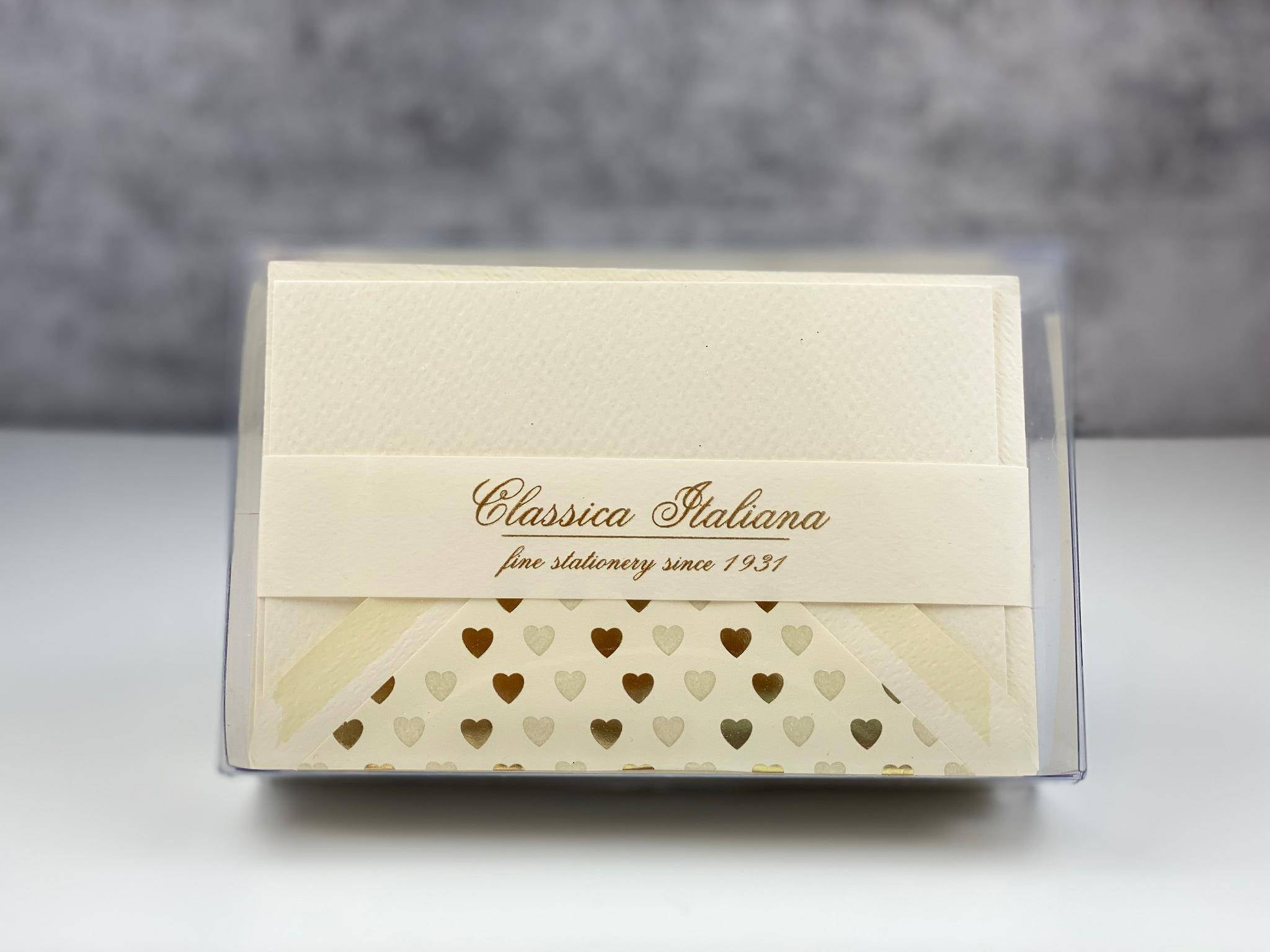 Heart Note Cards | Rossi 1931 Italian Stationery | LetterSeals.com