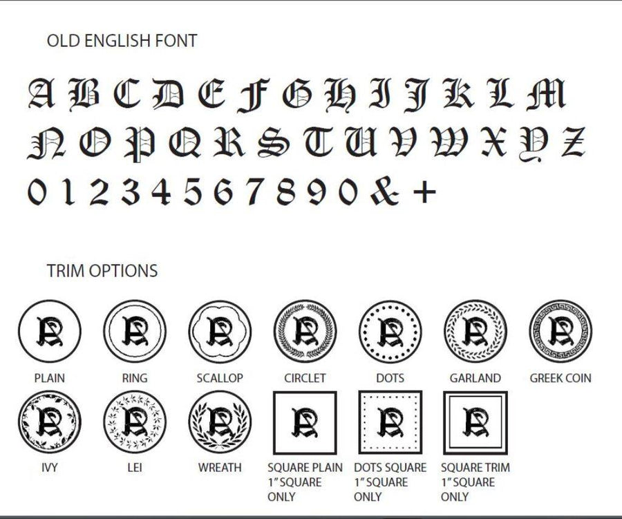 Old English Initial Wax Seal Stamp – LetterSeals.com
