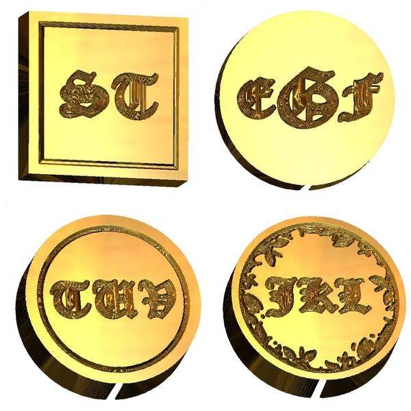 Old English Monogram Wax Seal Stamp – LetterSeals.com