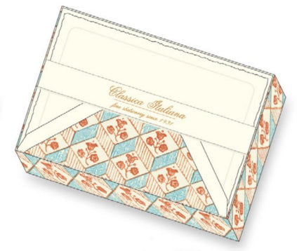 Red + Blue Note Cards | Giannini Italian Stationery – LetterSeals.com