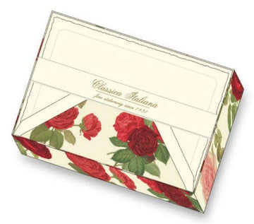Roses Note Cards Rossi 1931 Florentine | LetterSeals.com